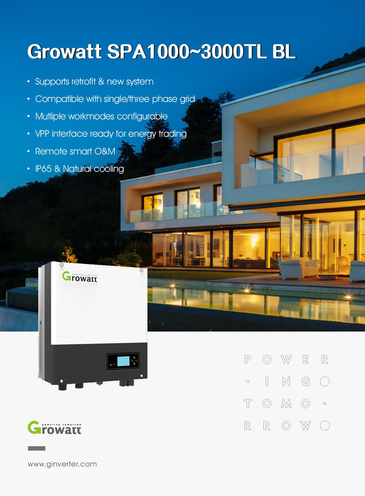 Growatt SPA3000TL AC-coupled Controller - Solar and Heat Store